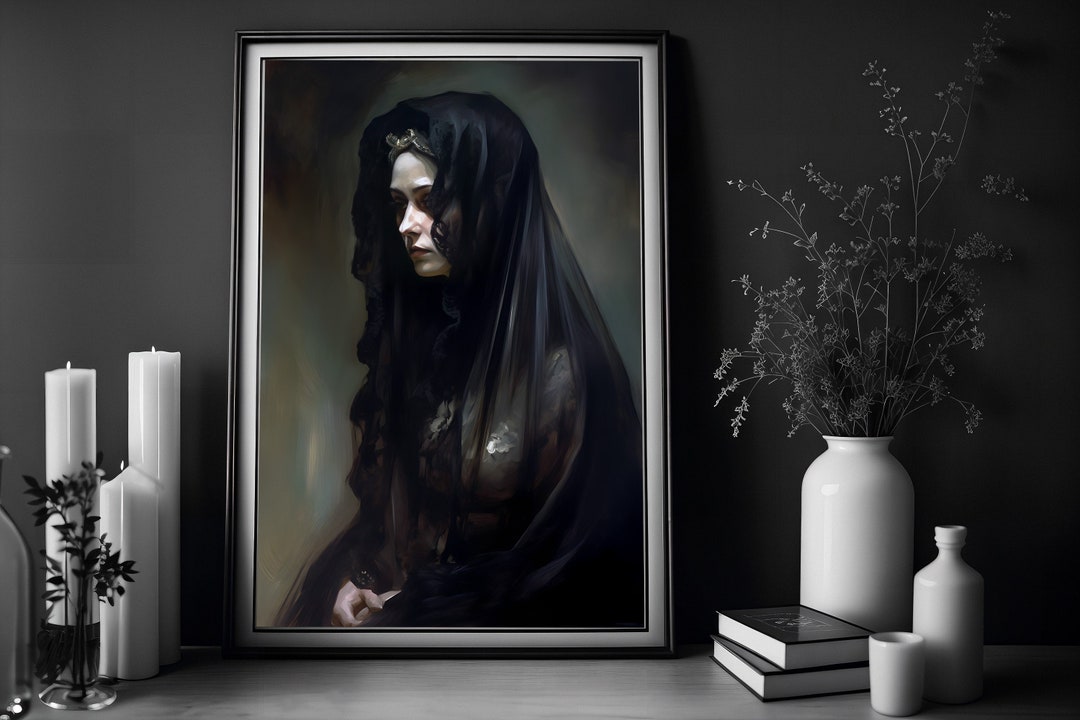 Veiled Lady, Victorian Lady Art Print, Vintage Poster, Art Poster Print ...