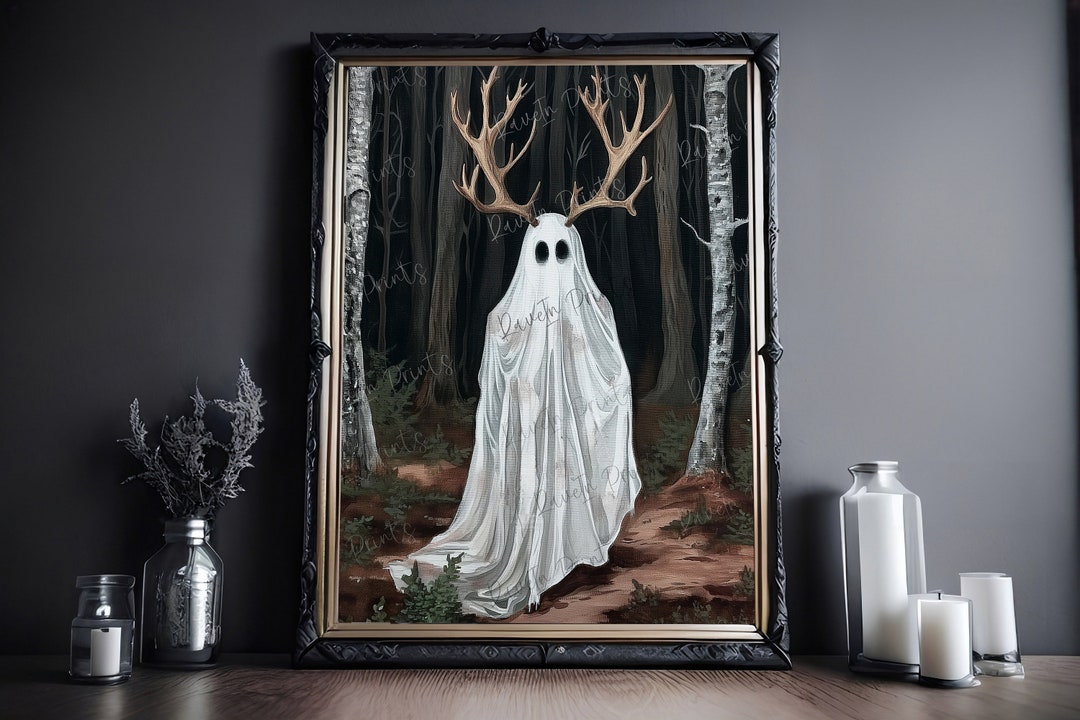 Druid Ghost in the Forest, Vintage Poster, Art Poster Print, Dark ...