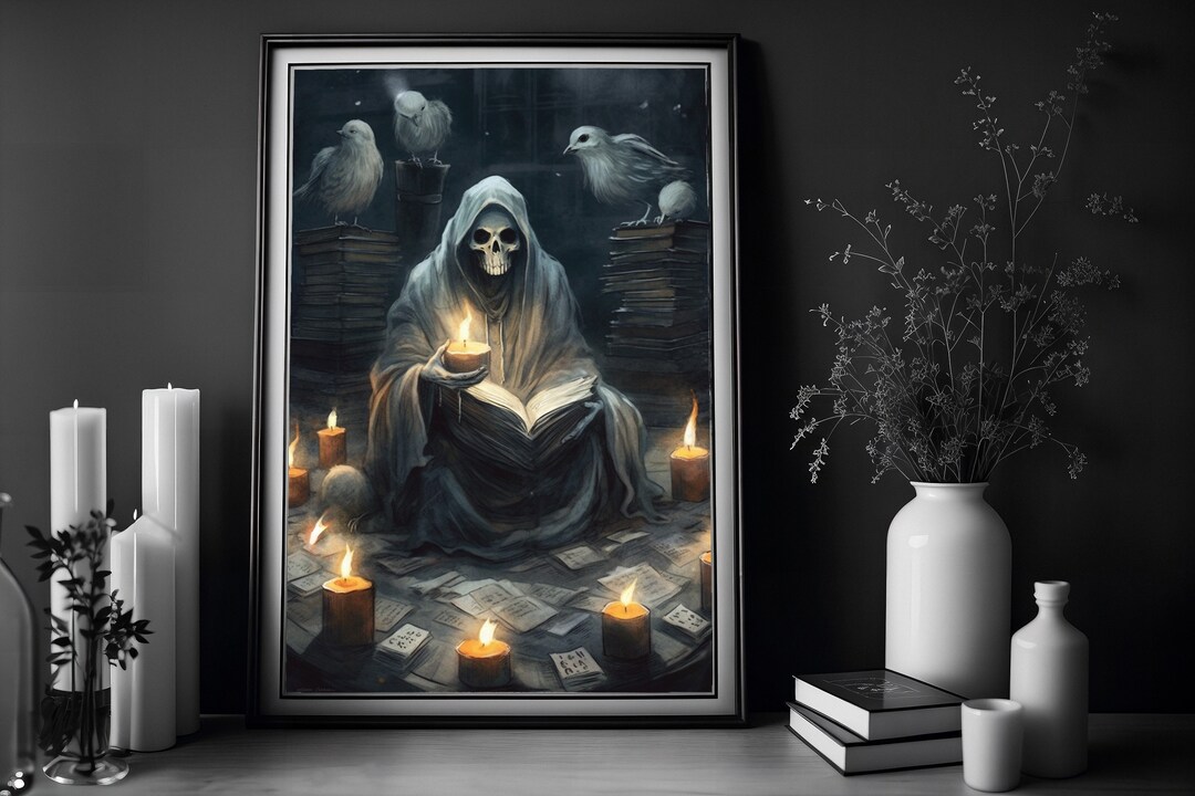 Conjuring Ghost Print, Vintage Poster, Art Poster Print, Dark Academia ...