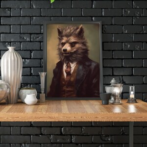 Werewolf Portrait, Renaissance Portrait, Art Poster Print, Dark ...