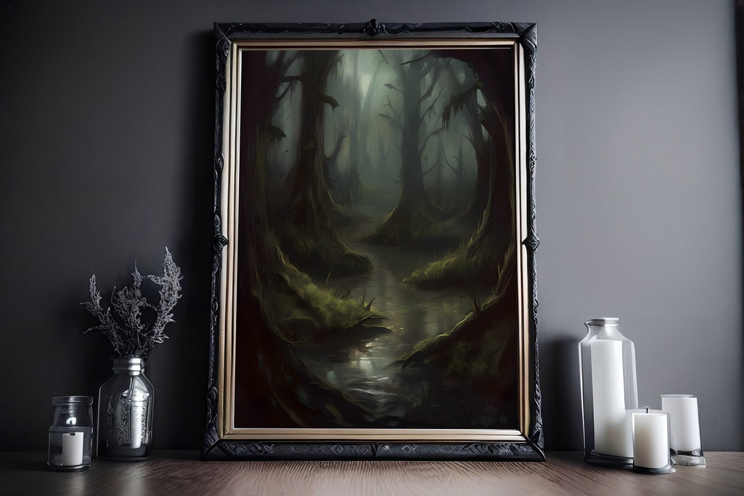 Creepy Swamp Print, Southern Gothic, Art Poster Print, Gothic Home ...