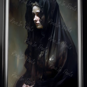 Veiled Lady, Victorian Lady Art Print, Vintage Poster, Art Poster Print ...