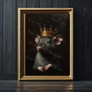 Rat King Renaissance Painting, Dark Academia Wall Art, Gothic Home ...
