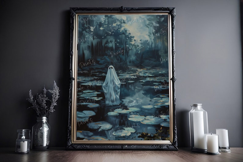 Ghost in the Swamp, Ghost Painting, Vintage Poster, Art Poster Print ...