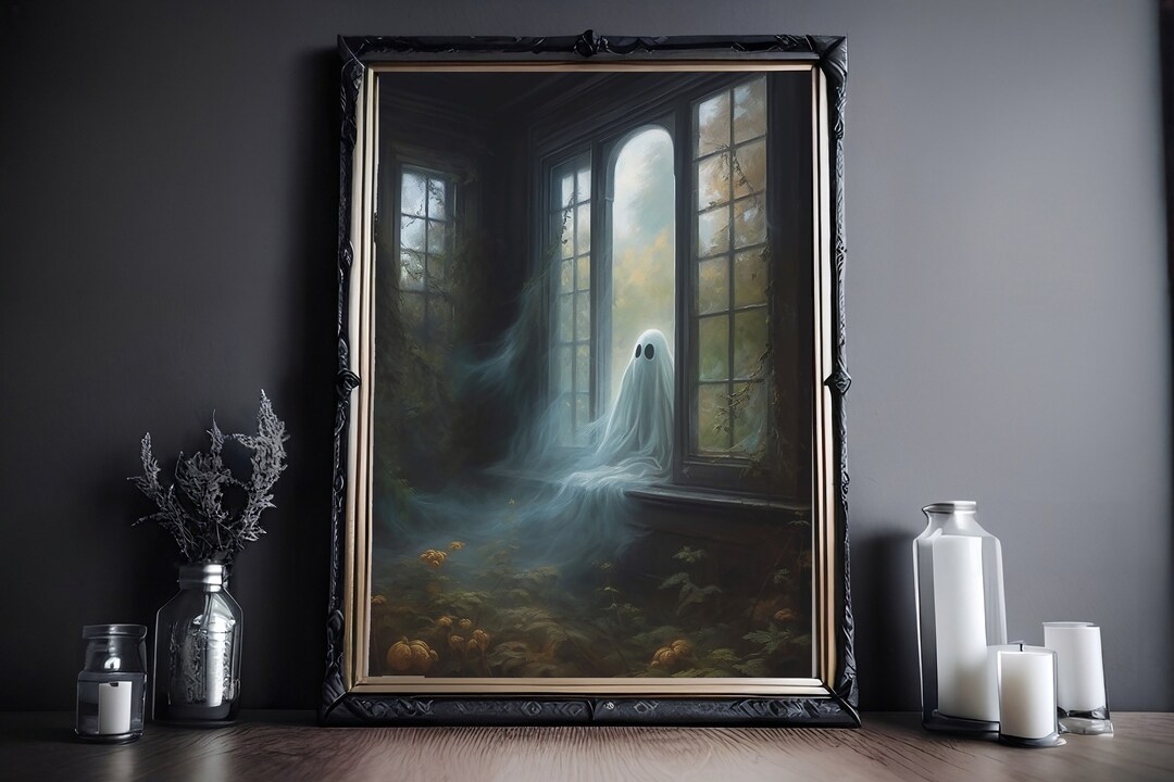 Ghost in the Window, Vintage Poster, Art Poster Print, Dark Academia ...