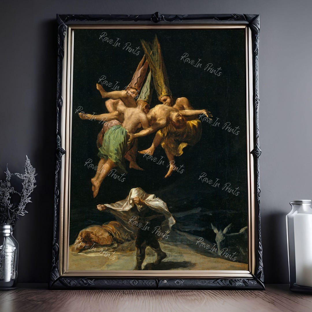 The Witches Flight by Francisco Goya, Unframed Print, Classic Painting ...