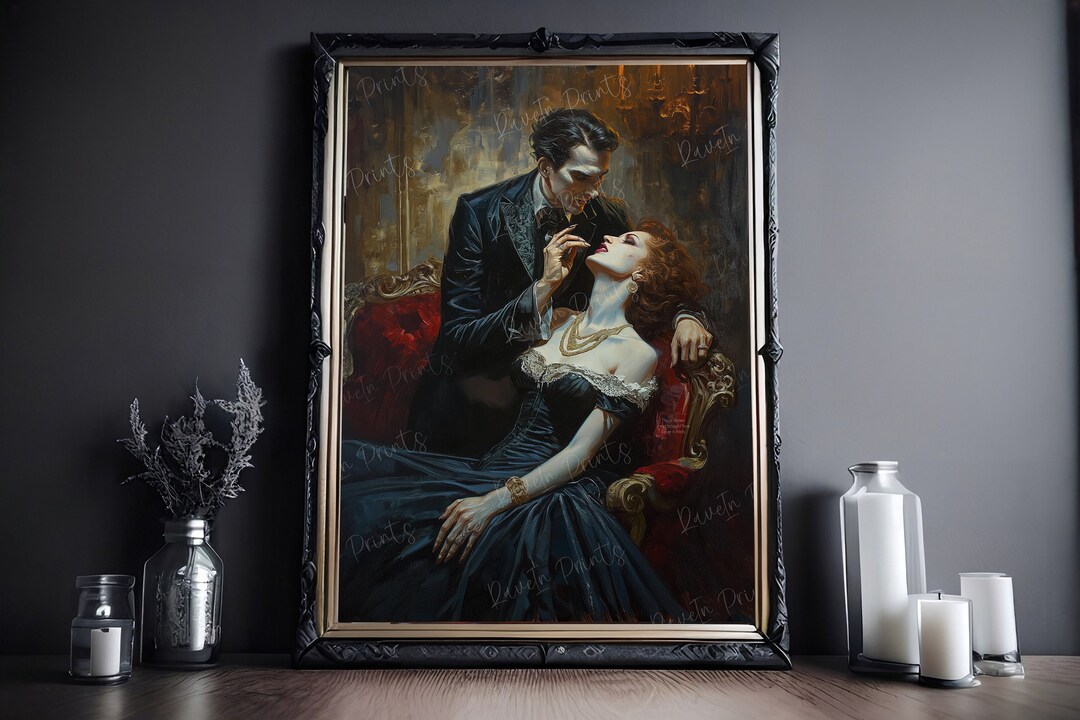 The Vampire's Trance, Vampire Print, Gothic Wall Art, Dark Aesthetic ...