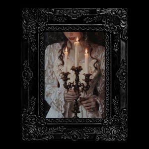 The Candelabra, Vampire Aesthetic, Victorian Lady Art Print, Gothic ...