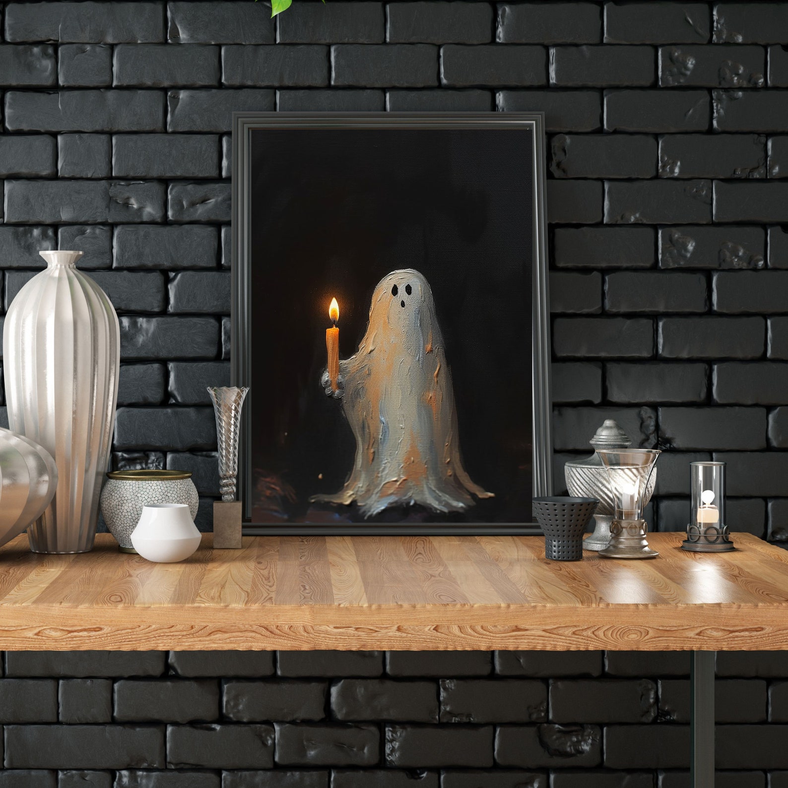 Ghost Holding A Candle Vintage Poster Art Poster Print Dark - Etsy UK
