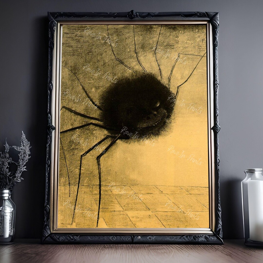 The Smiling Spider by Odilon Redon, Classic Painting Print, Weirdcore ...