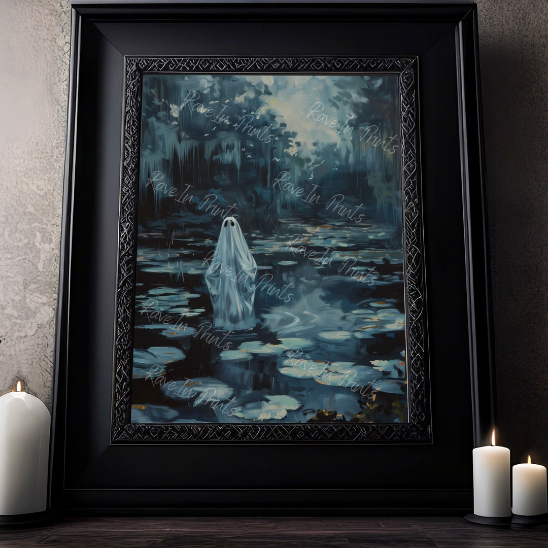 Ghost in the Swamp, Ghost Painting, Vintage Poster, Art Poster Print ...