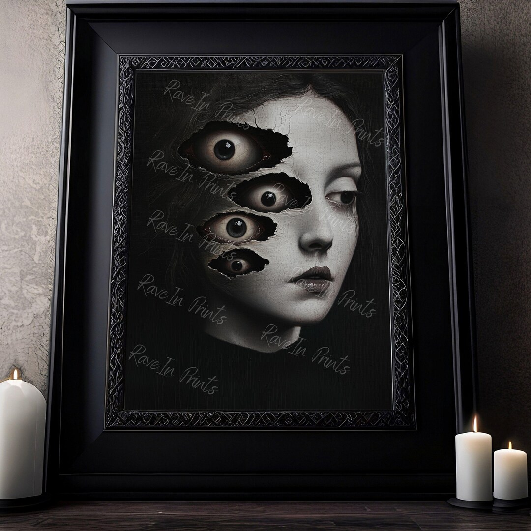 Surreal Painting Print, Weirdcore Print, Dark Academia Decor, Edgy ...