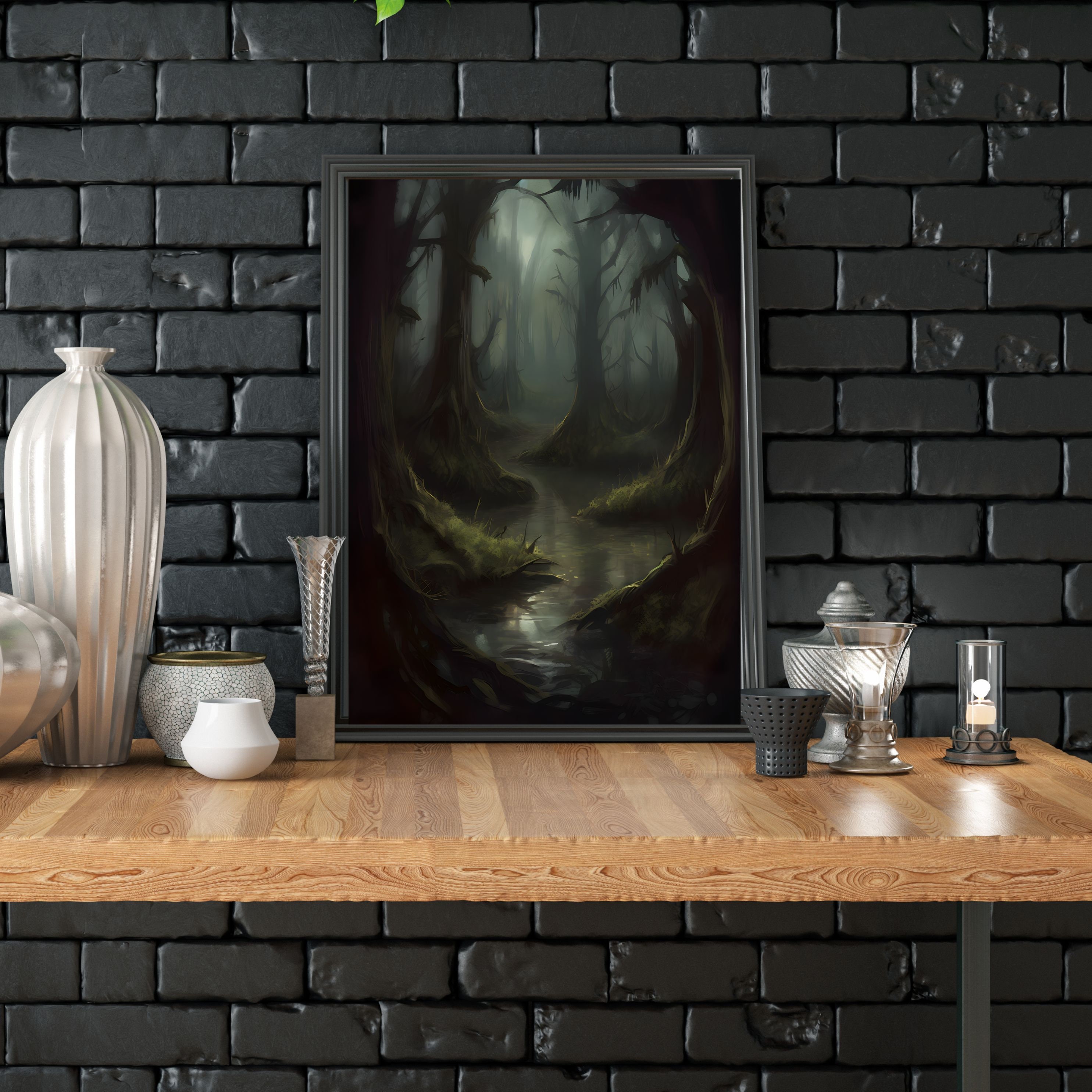 Creepy Swamp Print, Southern Gothic, Art Poster Print, Gothic Home ...
