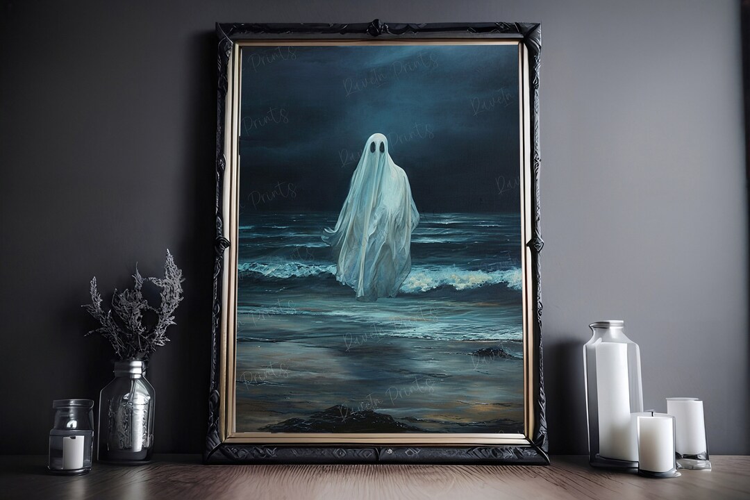 Ghost at Sea, Seascape Print, Ocean Poster Print, Dark Academia ...