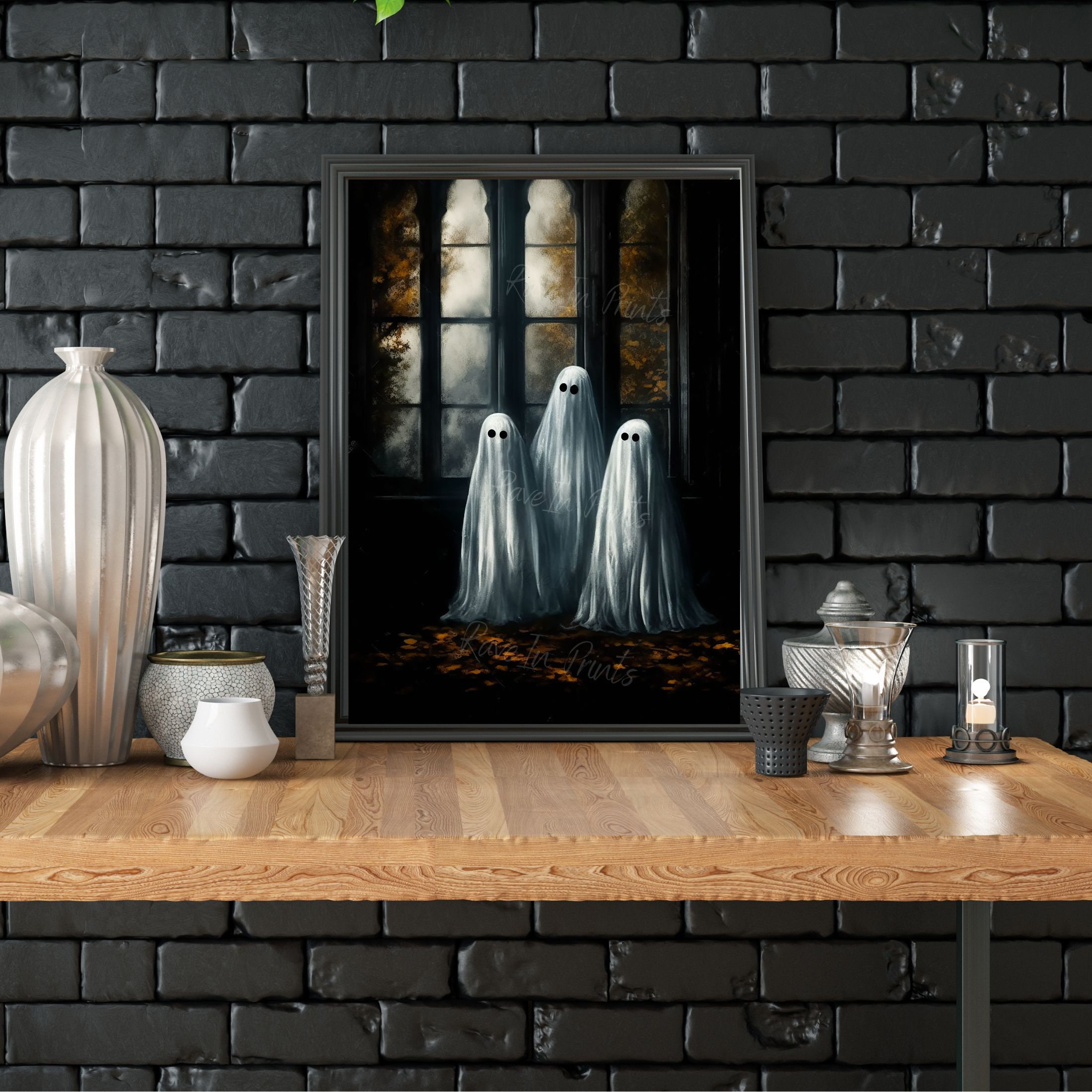 Ghost Family Print, Vintage Poster, Art Poster Print, Dark Academia ...