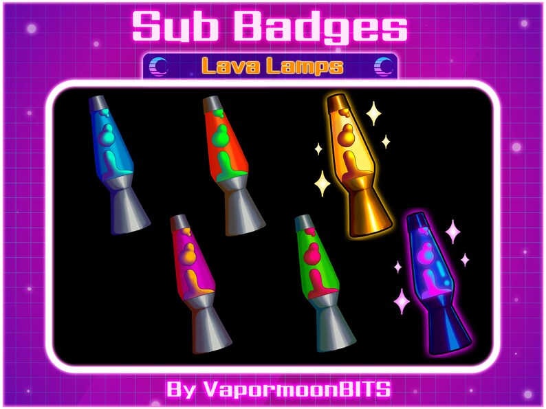 Lava Lamp Sub Badges for Twitch, Discord, and Streaming • Aesthetic ...