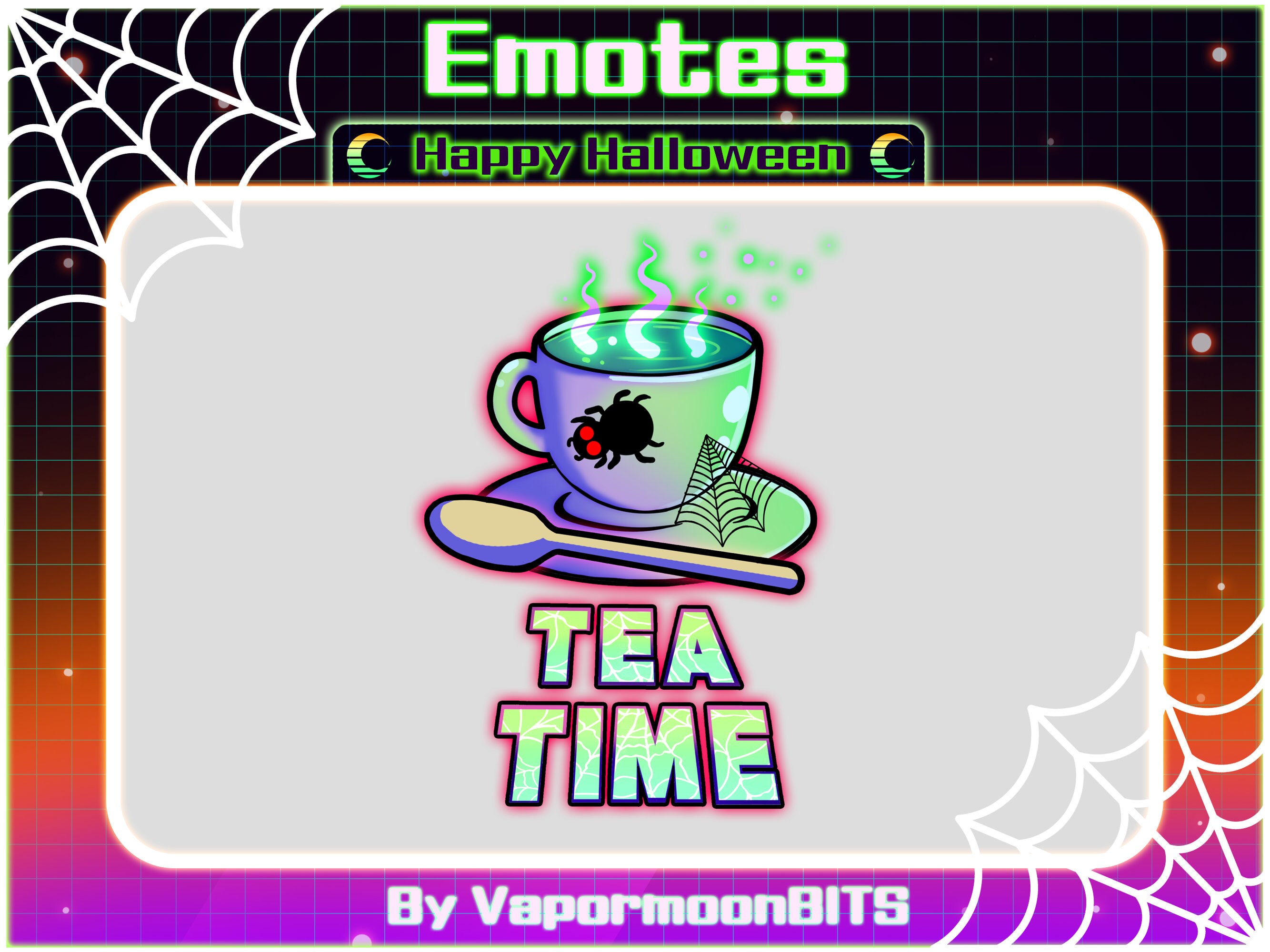 Halloween Tea Cup Emote for Twitch, Discord, and Streaming • Spooky ...