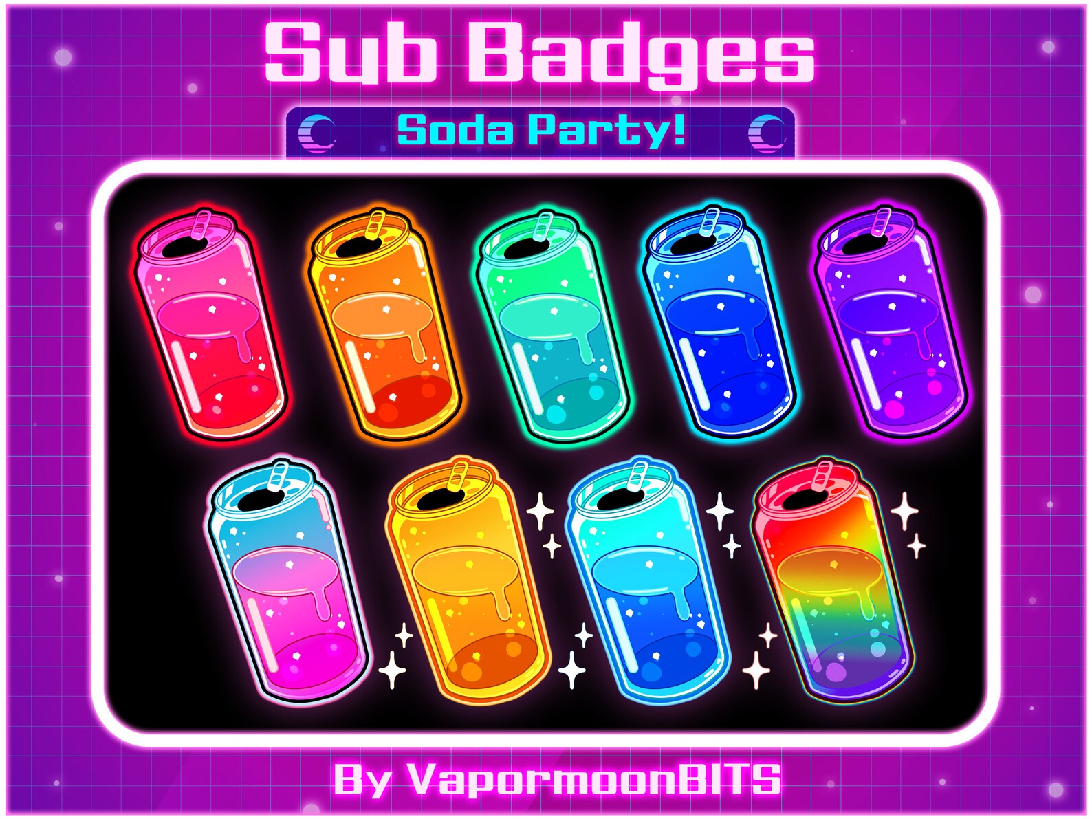 Cool Colorful Soda Badges for Discord, Twitch, and Streaming • Twitch ...