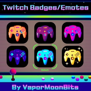 Pixel Art Game Controller Emote and Sub Badges for Twitch, Discord, and ...