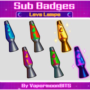 Lava Lamp Sub Badges for Twitch, Discord, and Streaming • Aesthetic ...