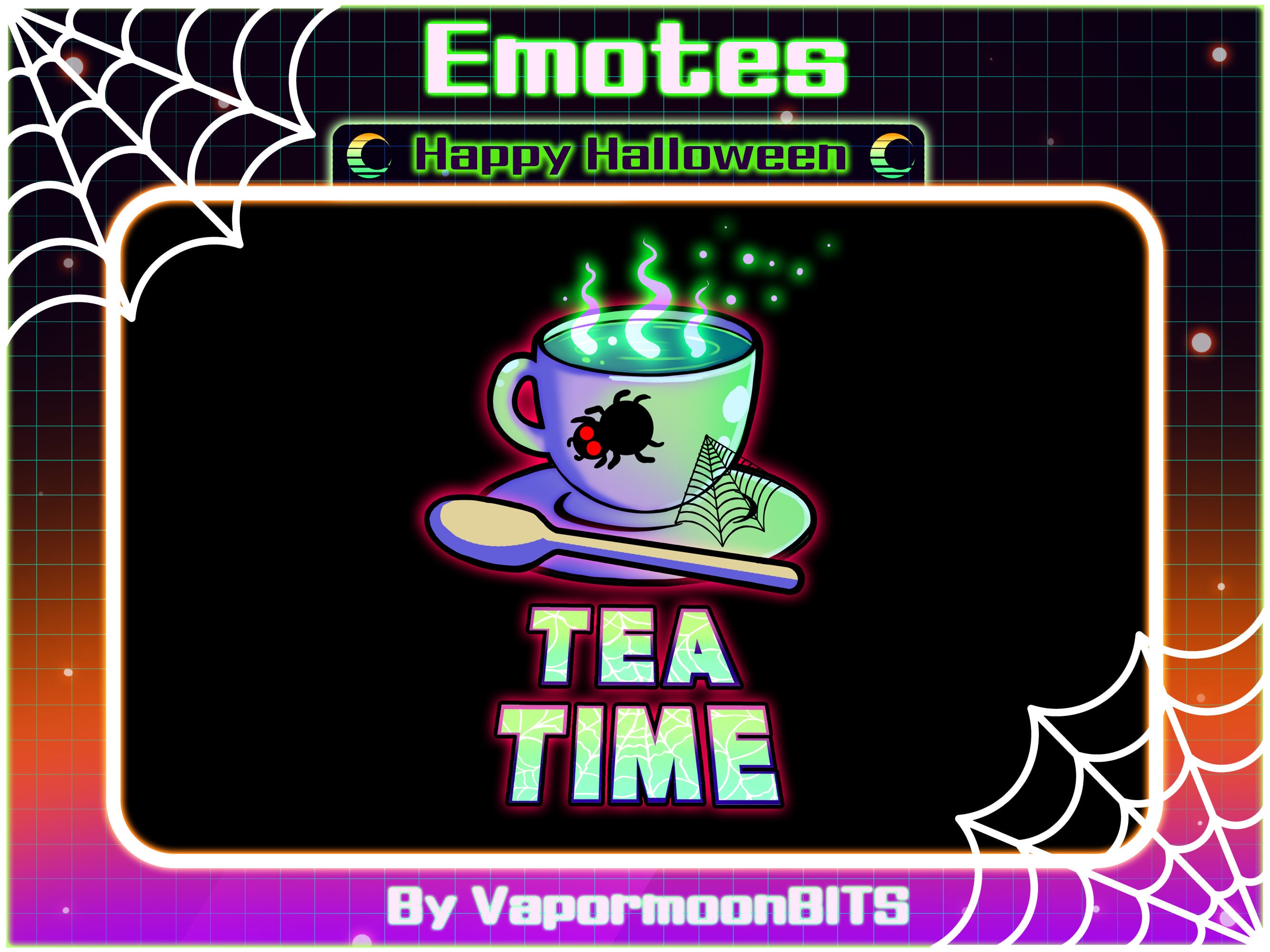 Halloween Tea Cup Emote for Twitch, Discord, and Streaming • Spooky ...