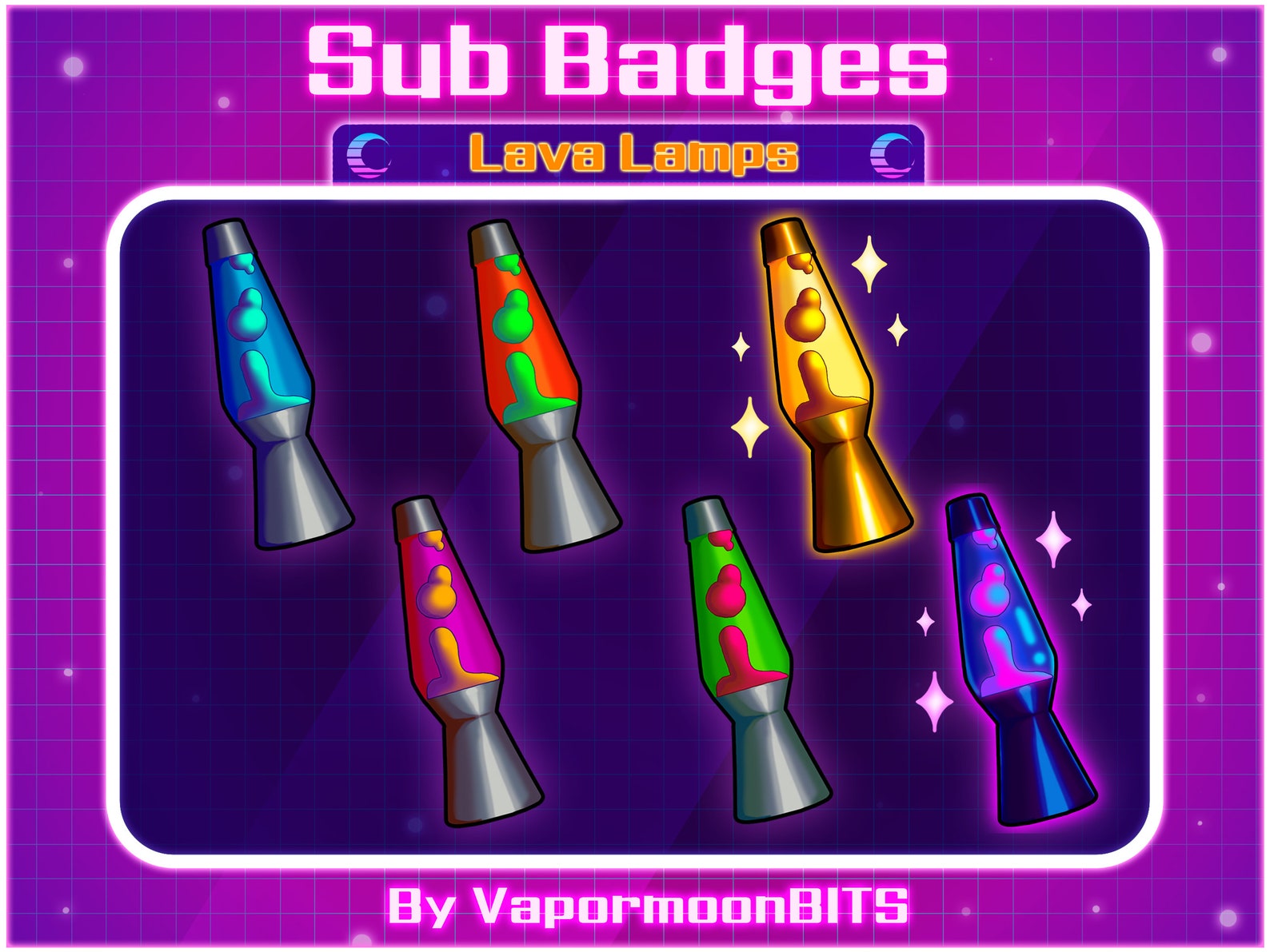Lava Lamp Sub Badges for Twitch, Discord, and Streaming • Aesthetic ...
