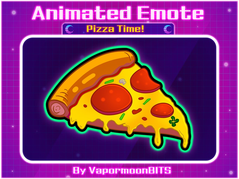 Tasty Animated Pizza Emote for Twitch, Discord, and Streaming • Emote ...