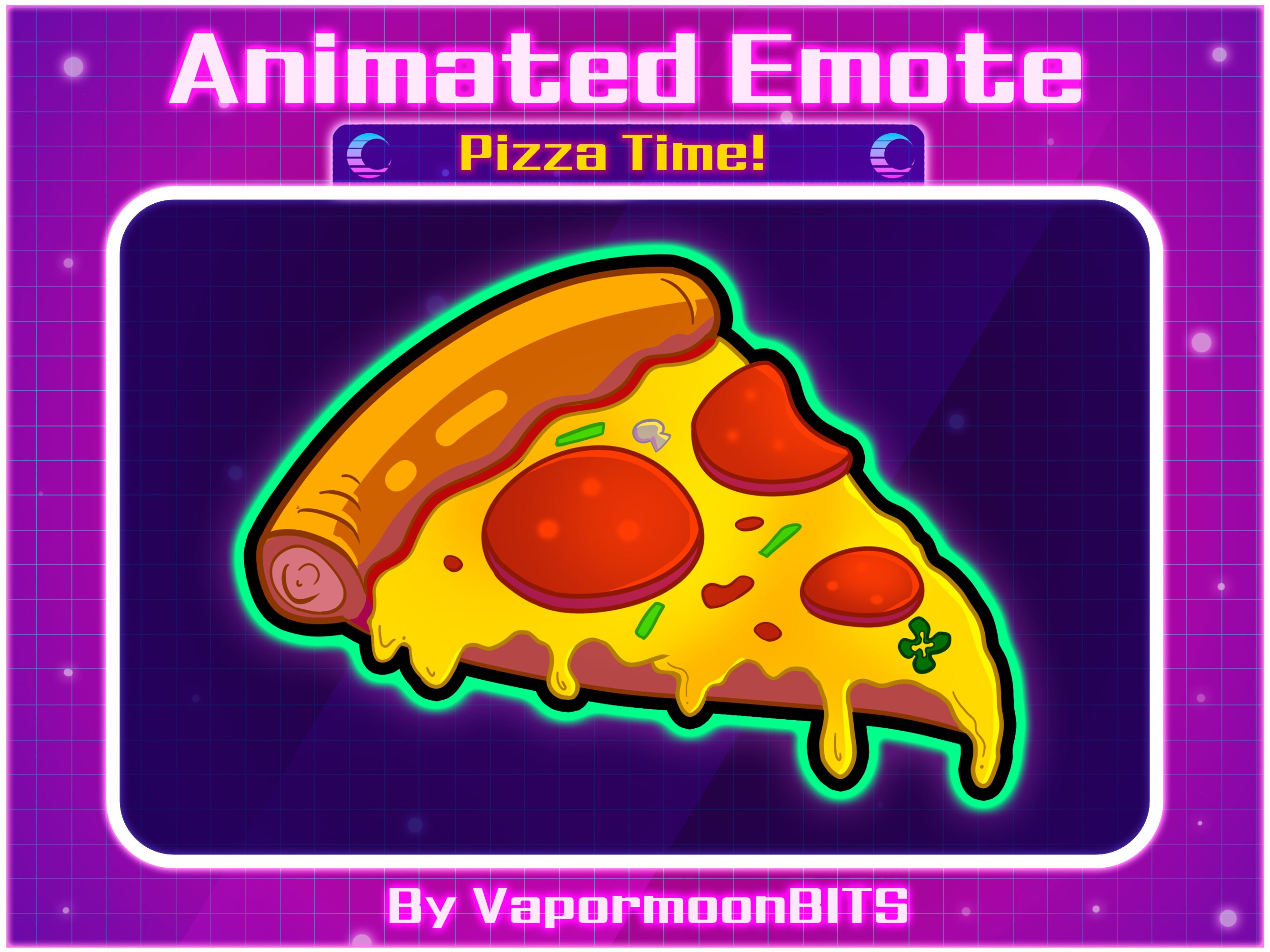 Tasty Animated Pizza Emote for Twitch, Discord, and Streaming • Emote ...