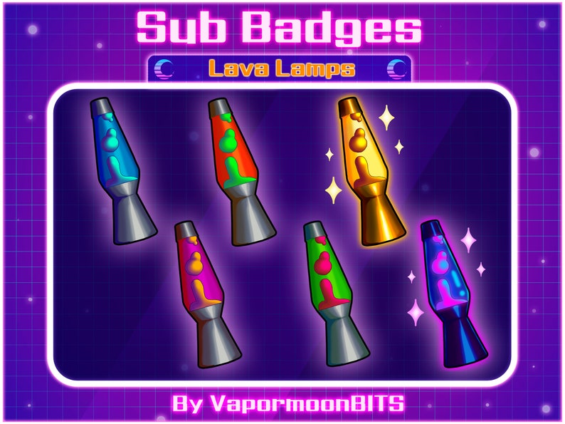Lava Lamp Sub Badges for Twitch Discord and Streaming - Etsy