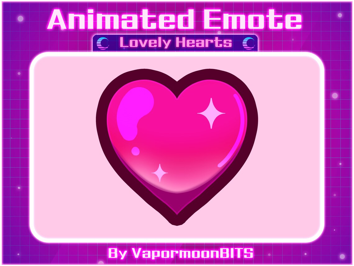 Animated Heart Emote for Twitch,discord, and Streaming • Pink ...