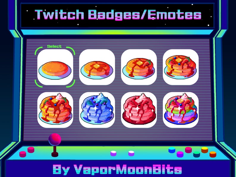 Pixel Art Pancake Emote and Sub Badges for Twitch, Discord, and ...