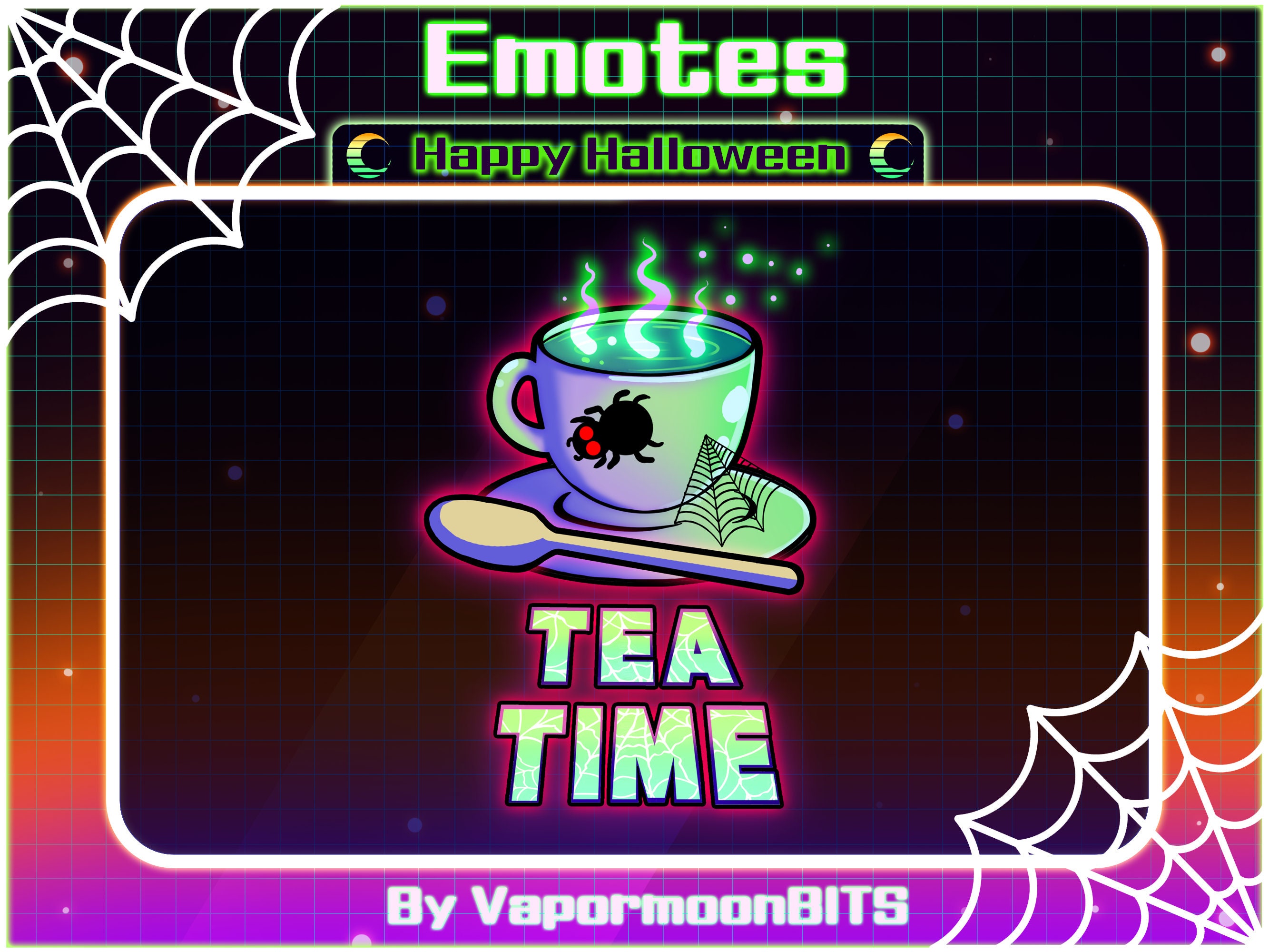 Halloween Tea Cup Emote for Twitch, Discord, and Streaming • Spooky ...
