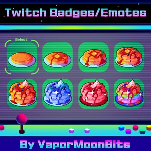 Pixel Art Pancake Emote and Sub Badges for Twitch, Discord, and ...