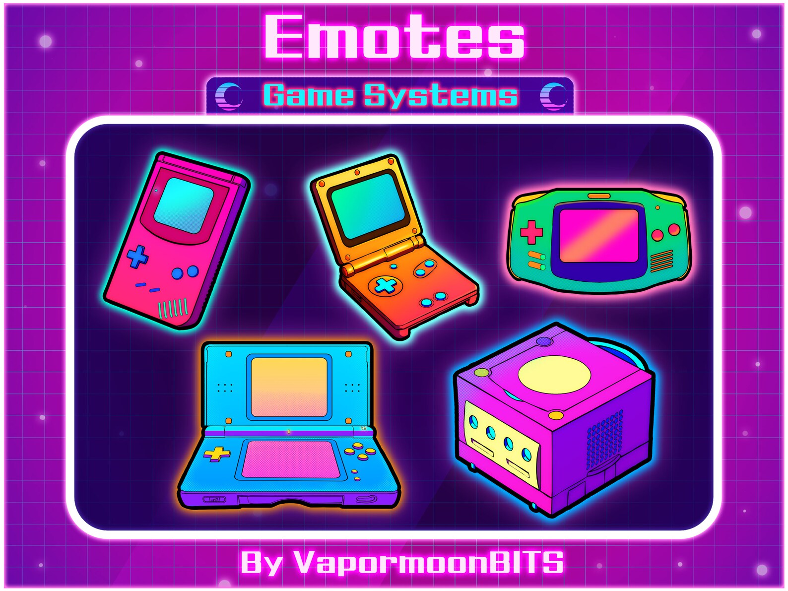 Retro Game Console Emotes for Twitch, Discord, and Streaming • Video ...