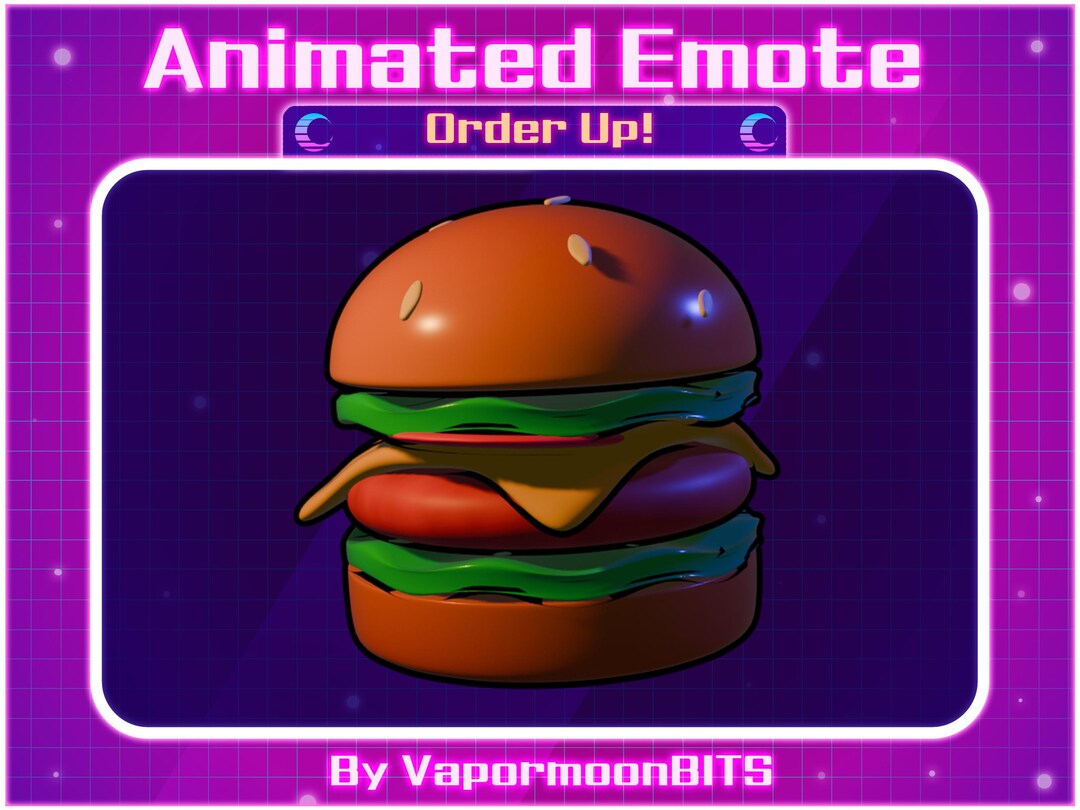 Animated 3D Burger Emote for Twitch, Discord, and Streaming • Emote for ...