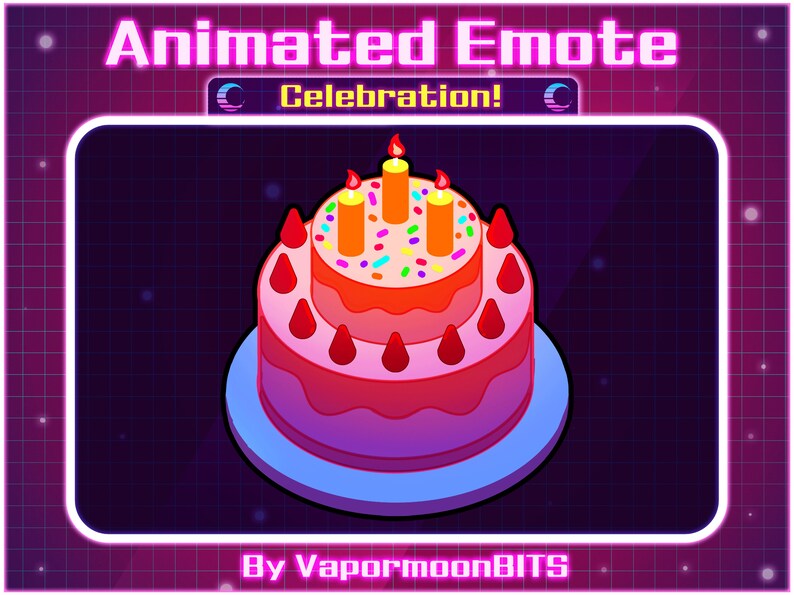 Animated Cake Emote for Twitch and Discord - Etsy