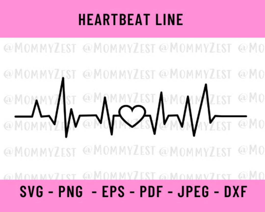 Heart Beat SVG |EKG SVG| Heartbeat Clipart| Heart Svg| V-day Cricut ...