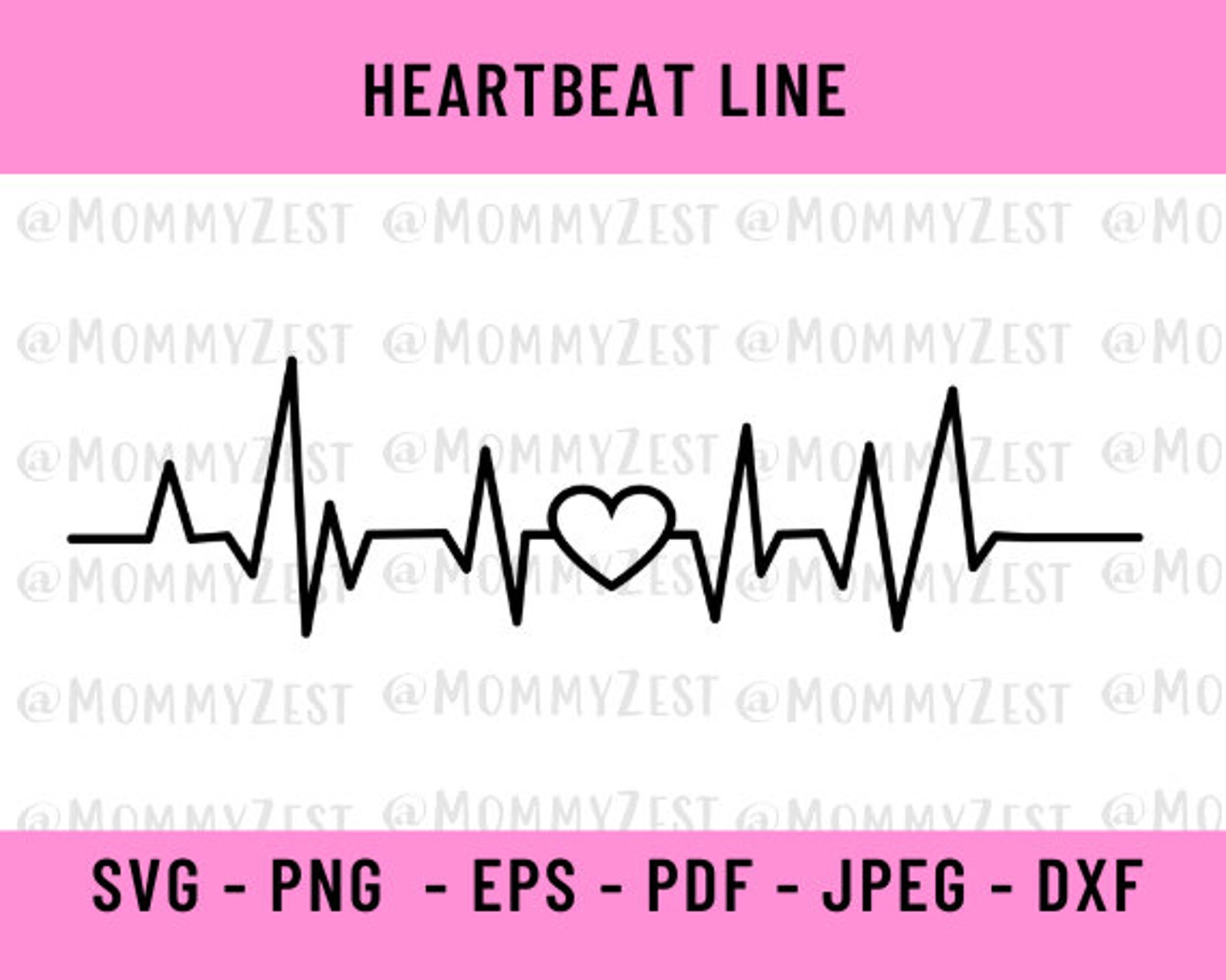 Heart Beat SVG |EKG SVG| Heartbeat Clipart| Heart Svg| V-day Cricut ...