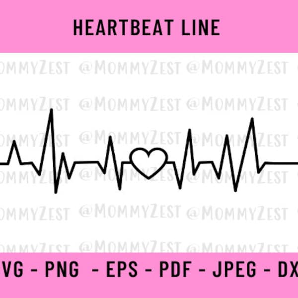 Heartbeat Svg - Etsy
