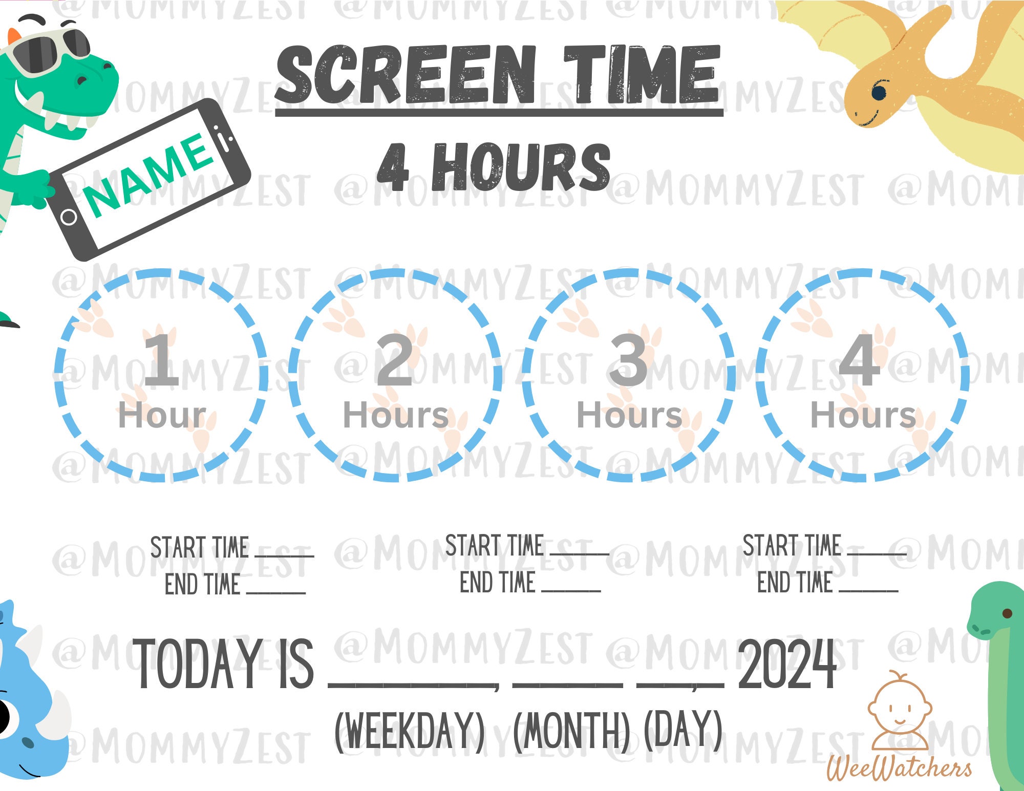 Weewatchers / Screen Time Tracker / Screen Time Program / Screen Time ...