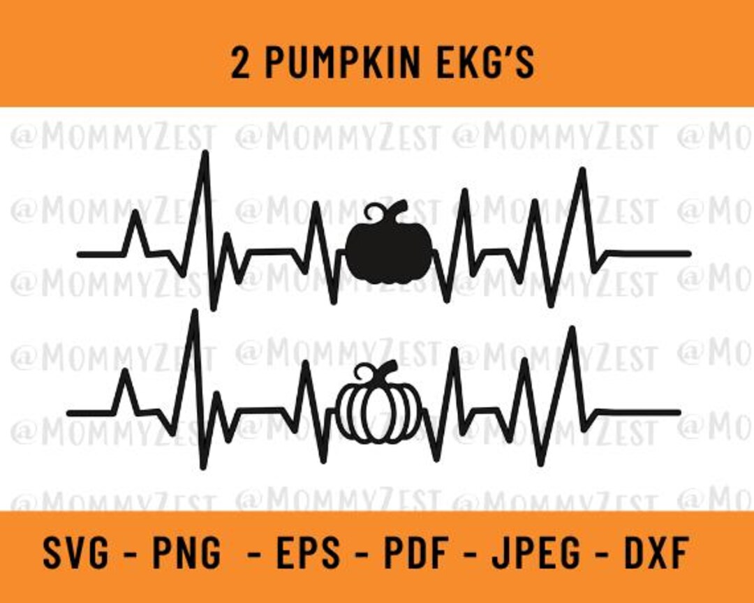 Pumpkin SVG | EKG SVG| Pumpkin Clipart| Pumpkin| Halloween Cricut Files ...