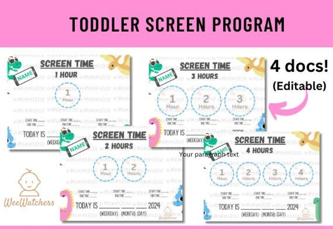 Weewatchers / Screen Time Tracker / Screen Time Program / Screen Time ...