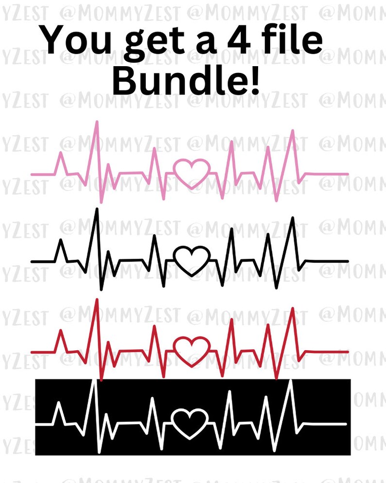 Heart Beat SVG |EKG SVG| Heartbeat Clipart| Heart Svg| V-day Cricut ...