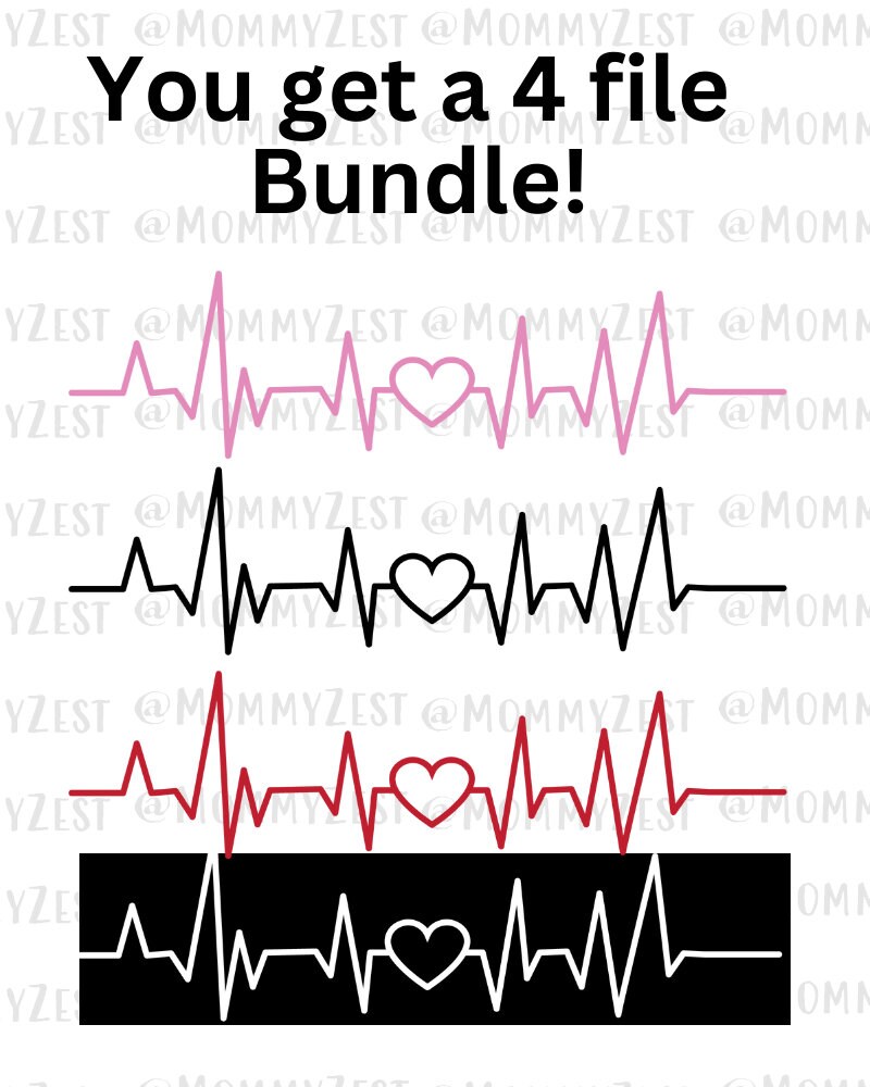 Heart Beat SVG |EKG SVG| Heartbeat Clipart| Heart Svg| V-day Cricut ...
