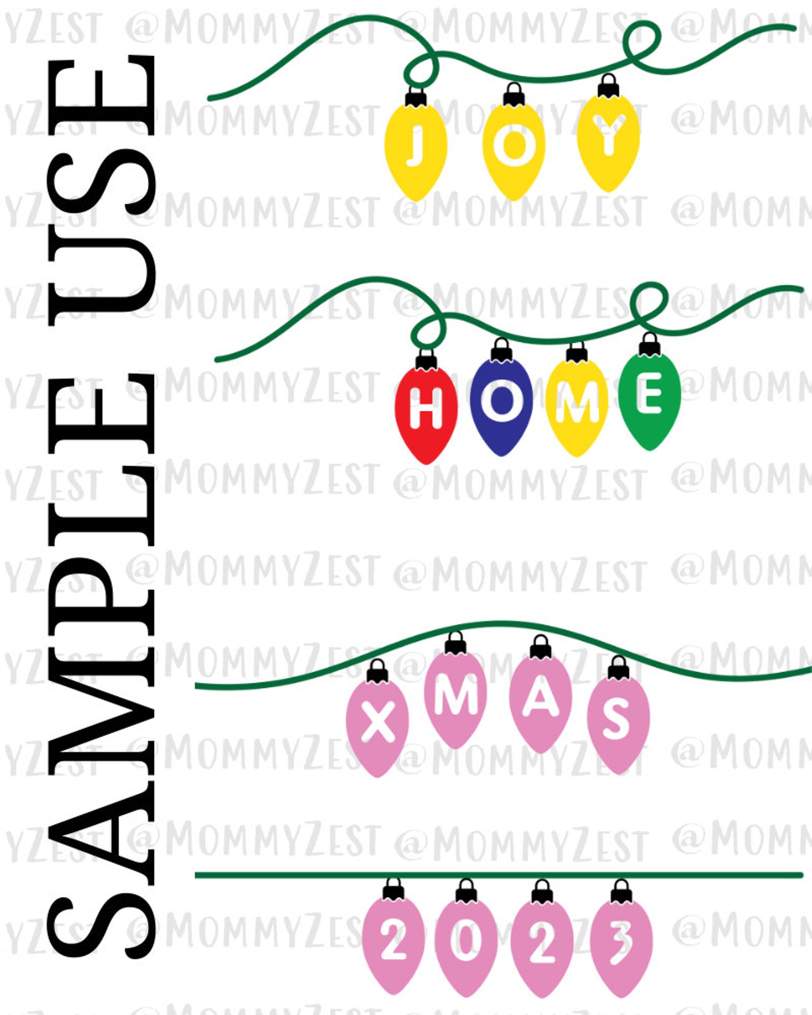 Christmas Lightbulb Font SVG | DIY Banner | Christmas Font Svg |xmas ...