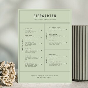 Typographic Bar Menu Template | Editable Menu | Drinks List | Bar Menu ...