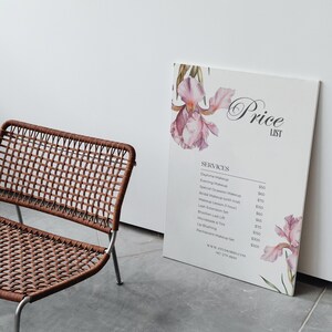 Minimal Iris Price List Template Instagram Story Editable Poster Store ...