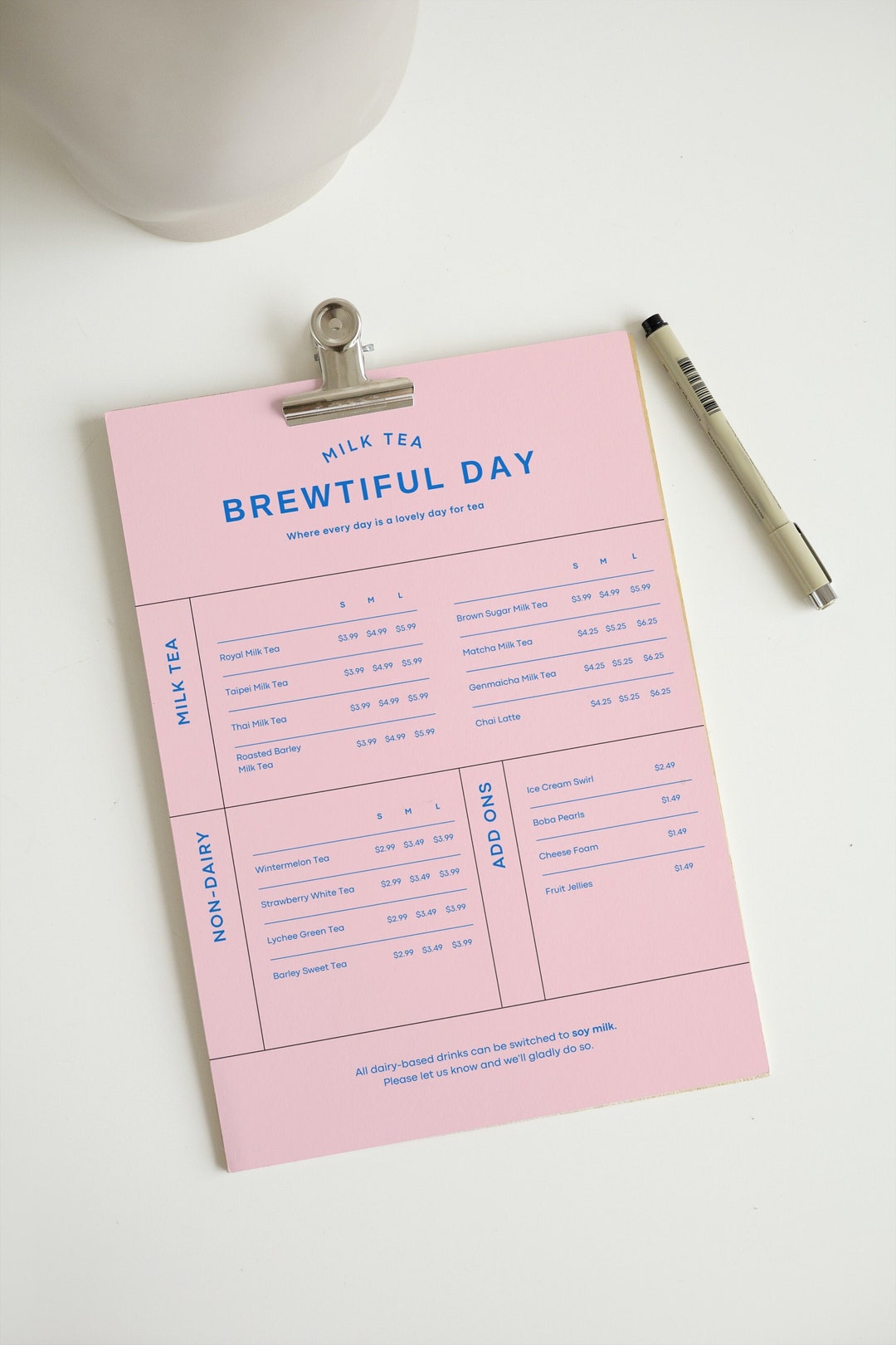 Aesthetic Cafe Menu Template | Editable Menu | Modern | Drinks List ...
