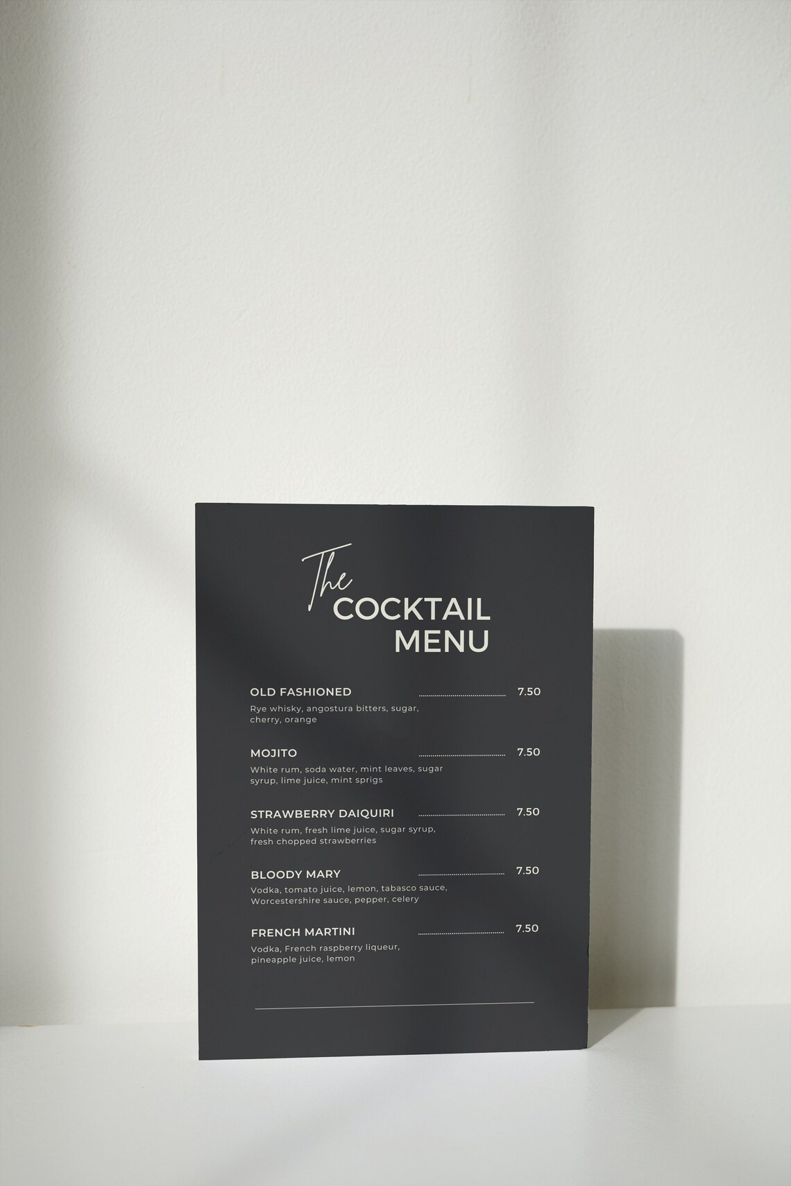 The Cocktail Menu Template Editable Menu Modern Drinks - Etsy Canada