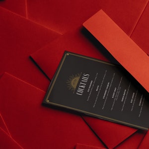 Art Deco Menu Template | Editable Menu | Drinks List | Bar Menu | Open ...